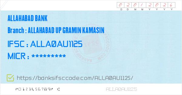 Allahabad Bank Allahabad Up Gramin Kamasin Branch IFSC Code - Banda ...