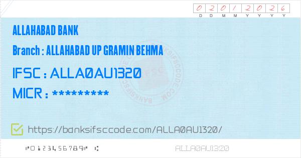 Allahabad Bank Allahabad Up Gramin Behma Branch IFSC Code - Sitapur ...