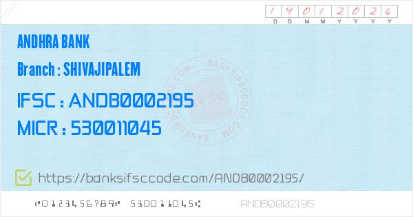 Andhra Bank Shivajipalem Branch IFSC Code - Visakhapatnam. Contact ...