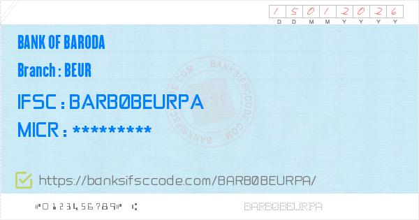 Bank of Baroda Beur Branch IFSC Code - Patna, BOB Beur IFSC Code ...