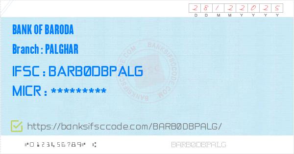 Bank of Baroda Palghar Branch IFSC Code - Palghar, BOB Palghar IFSC ...