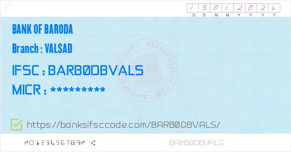 Bank of Baroda Valsad Branch IFSC Code - Valsad, BOB Valsad IFSC Code ...