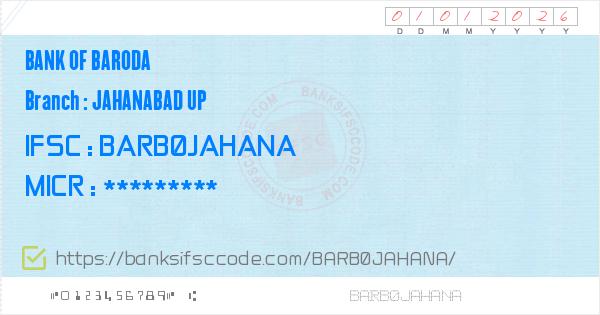 Bank of Baroda Jahanabad Up Branch IFSC Code - Fatehpur, BOB Jahanabad ...