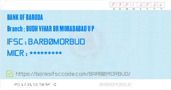 Bank of Baroda Budh Vihar Br Moradabad U P Branch IFSC Code - Moradabad ...
