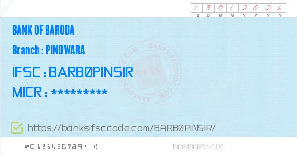 Bank of Baroda Pindwara Branch IFSC Code - Pindwara, BOB Pindwara IFSC ...