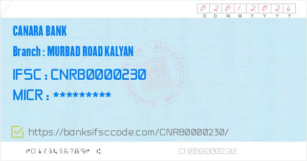 Canara Bank Murbad Road Kalyan Branch IFSC Code - Thane, CAB Murbad ...