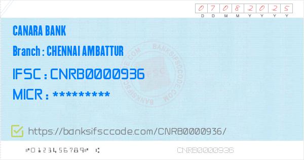 Canara Bank Chennai Ambattur Branch IFSC Code - Chennai, CAB Chennai ... Canara Bank Chennai Ambattur Branch IFSC Code - Chennai, CAB Chennai ...