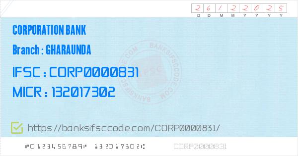 132017302 - MICR Code Details