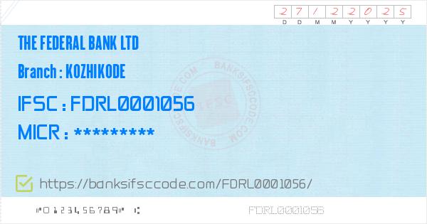 The Federal Bank Ltd Kozhikode Branch IFSC Code - Kozhikode. Contact ...