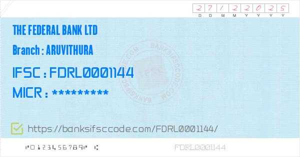The Federal Bank Ltd Aruvithura Branch IFSC Code - Kottayam. Contact ...
