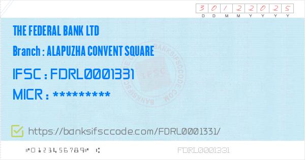 The Federal Bank Ltd Alapuzha Convent Square Branch IFSC Code ...