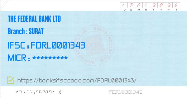 The Federal Bank Ltd Surat Branch IFSC Code - Surat. Contact Phone ...