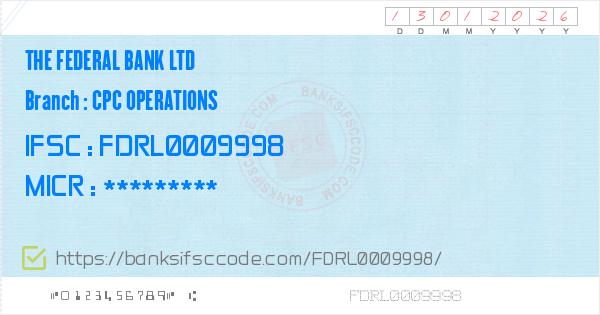FDRL0009998 - IFSC Code Details