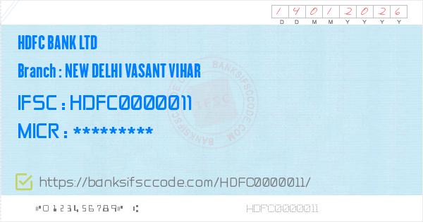 HDFC0000011 - IFSC Code Details