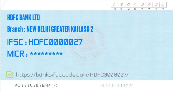 HDFC0000027 - IFSC Code Details