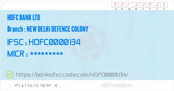 HDFC0000134 - IFSC Code Details