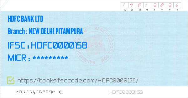HDFC0000158 - IFSC Code Details