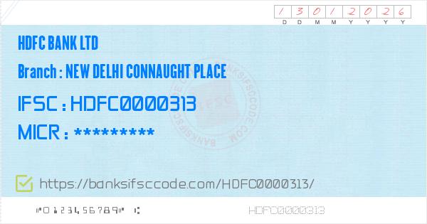 HDFC0000313 - IFSC Code Details