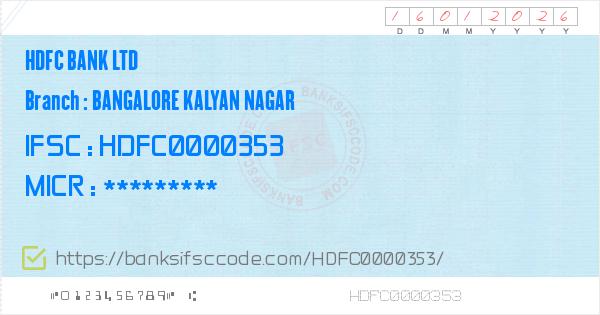 HDFC0000353 - IFSC Code Details