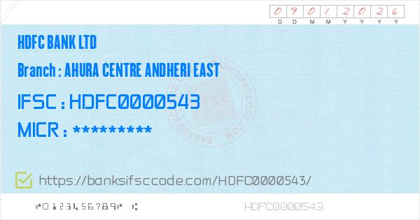 Hdfc Bank Ltd Ahura Centre Andheri East Branch IFSC Code - Greater ...