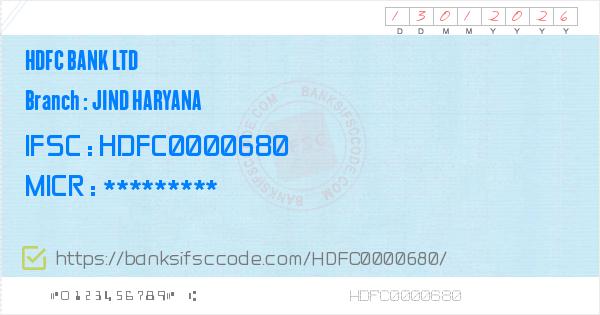 Hdfc Bank Ltd Jind Haryana Branch IFSC Code - Jind. Contact Phone ...