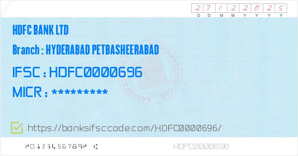 HDFC0000696 - IFSC Code Details