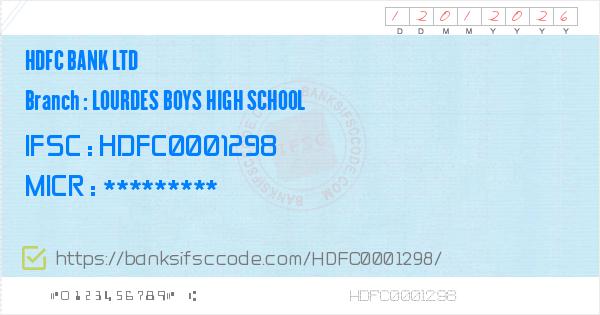 HDFC0001298 - IFSC Code Details