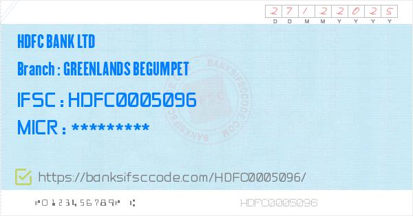 HDFC0005096 - IFSC Code Details