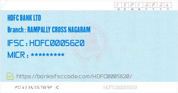 HDFC0005620 - IFSC Code Details