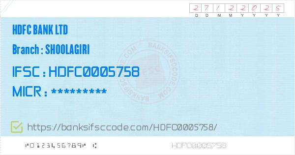 HDFC0005758 - IFSC Code Details