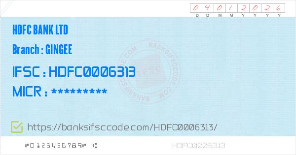 HDFC0006313 - IFSC Code Details