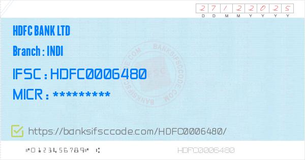 HDFC0006480 - IFSC Code Details