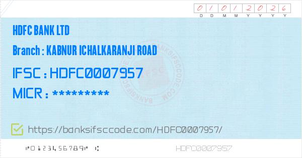 HDFC0007957 - IFSC Code Details