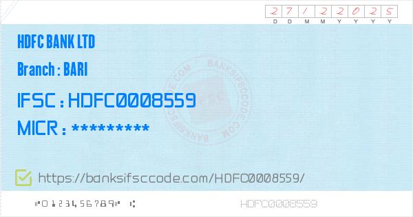 HDFC0008559 - IFSC Code Details