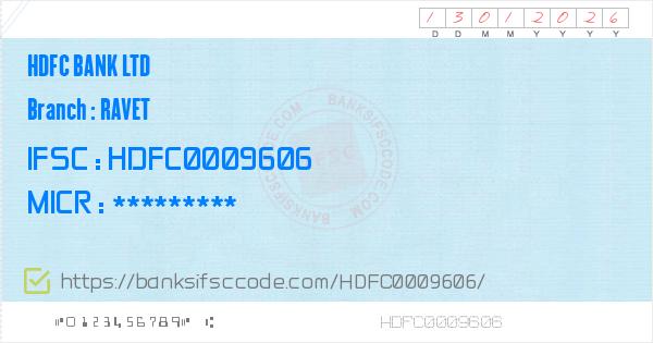 Hdfc Bank Ltd Ravet Branch IFSC Code - Pune. Contact Phone Number, Address