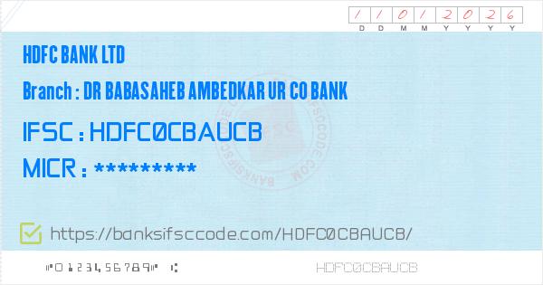 HDFC0CBAUCB - IFSC Code Details