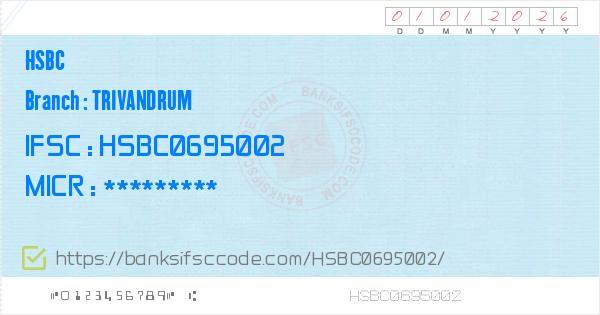Hsbc Trivandrum Branch IFSC Code - Trivandrum. Contact Phone Number ...