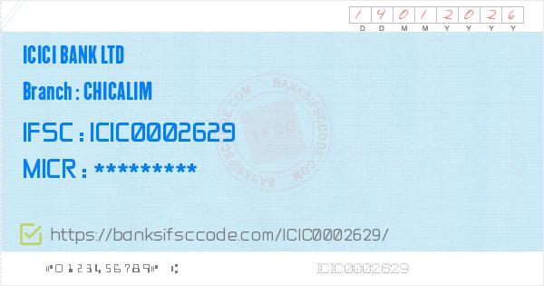 Icici Bank Ltd Chicalim Branch MICR Code - Chicalim