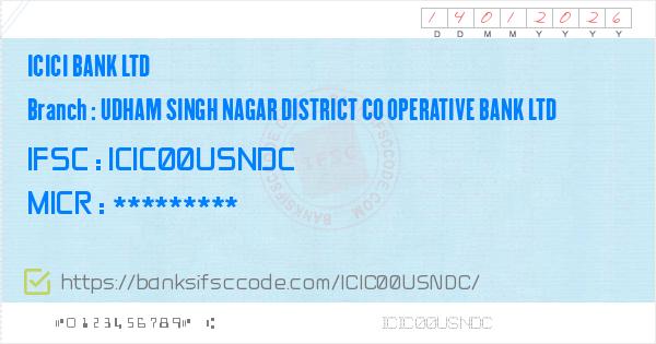 ICIC00USNDC - IFSC Code Details