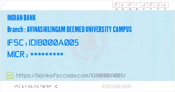 IDIB000A005 - IFSC Code Details