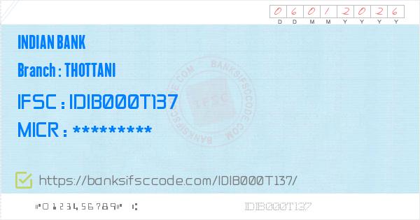 IDIB000T137 - IFSC Code Details