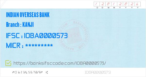 Indian Overseas Bank Kanji Branch IFSC Code - Tiruvannamalai, IOB Kanji ...