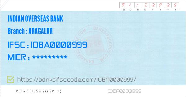 Indian Overseas Bank Aragalur Branch IFSC Code - Salem, IOB Aragalur ...