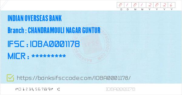 Indian Overseas Bank Chandramouli Nagar Guntur Branch IFSC Code ...