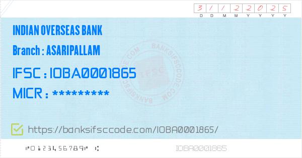 Indian Overseas Bank Asaripallam Branch IFSC Code - Kanniyakumari, IOB ...