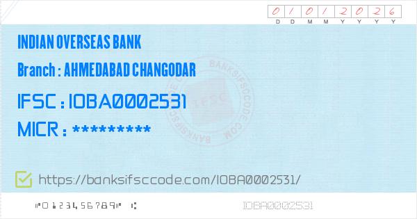 Indian Overseas Bank Ahmedabad Changodar Branch IFSC Code - Ahmadabad ...