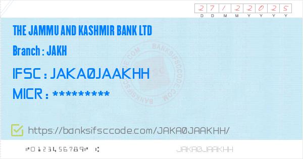 The Jammu And Kashmir Bank Ltd Jakh Branch IFSC Code - Jammu, J&K Jakh ...