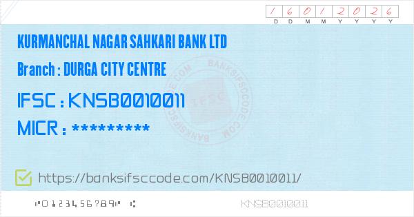 Kurmanchal Nagar Sahkari Bank Ltd Durga City Centre Branch IFSC Code ...