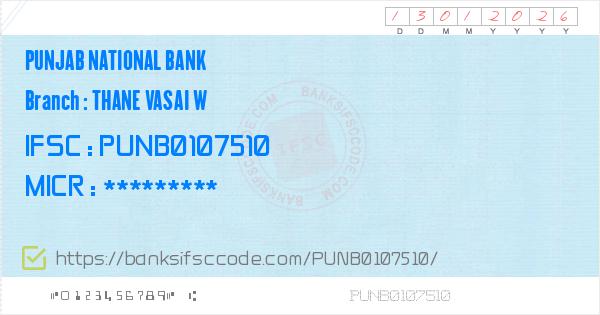 Punjab National Bank Thane Vasai W Branch IFSC Code - Thane, PNB Thane ...