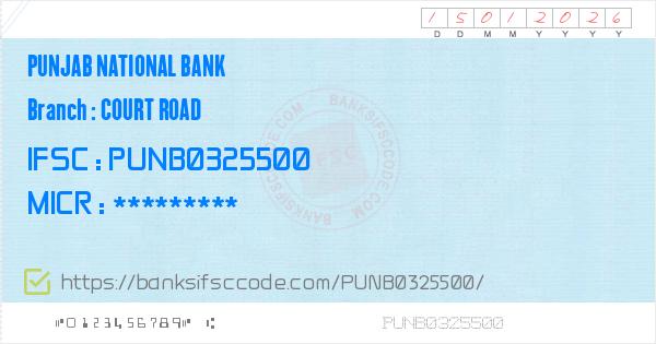 Punjab National Bank Court Road Branch IFSC Code - Ambala, PNB Court ...